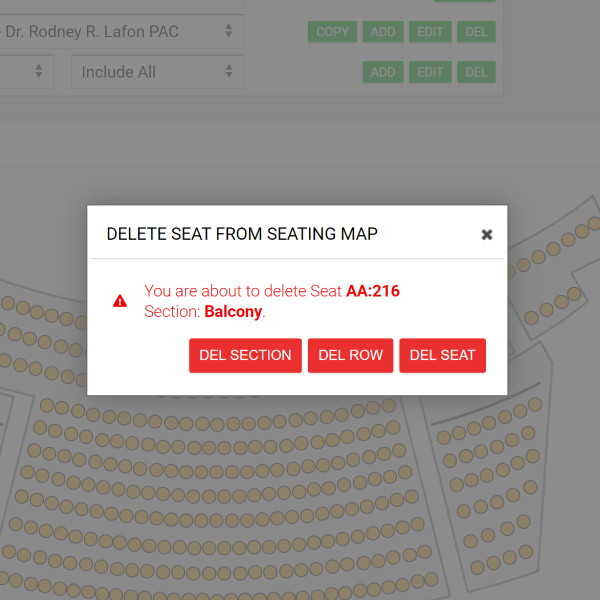 Custom venue seatmaps with our convenient builder tool